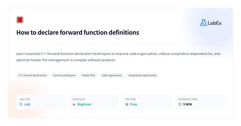 How To Declare Forward Function Definitions Labex