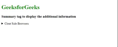 Which Tag Is Used To Display Additional Information When We Click To Open Or Close On Demand In