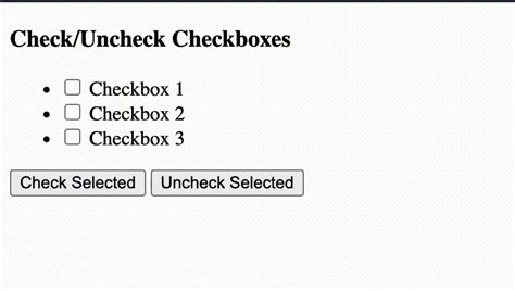 使用 Javascript 选中取消选中复选框的程序
