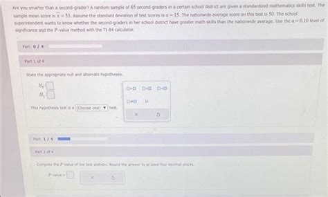 Solved You Smarter Than A Second Grader A Random Sample Of