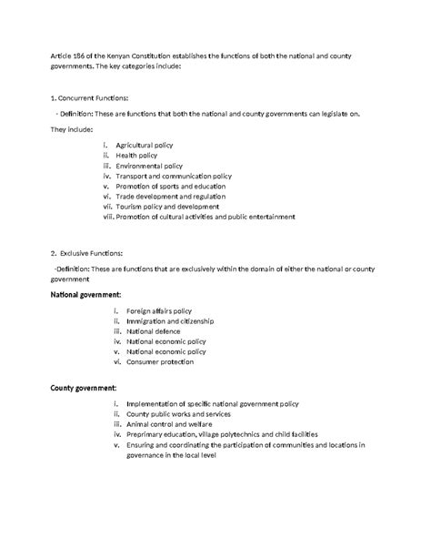 Devolution Notes Article 186 Of The Kenyan Constitution Establishes