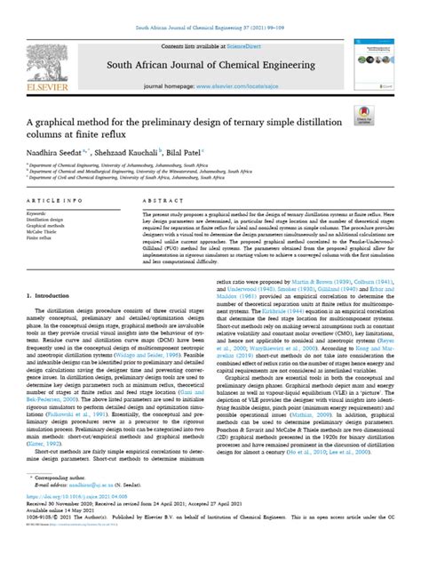 A Graphical Method For The Preliminary Design Of Ternary Simple