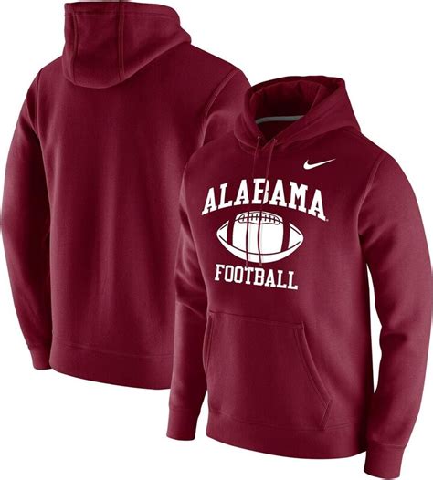 Nike Mens Crimson Alabama Crimson Tide Retro Football Club Fleece