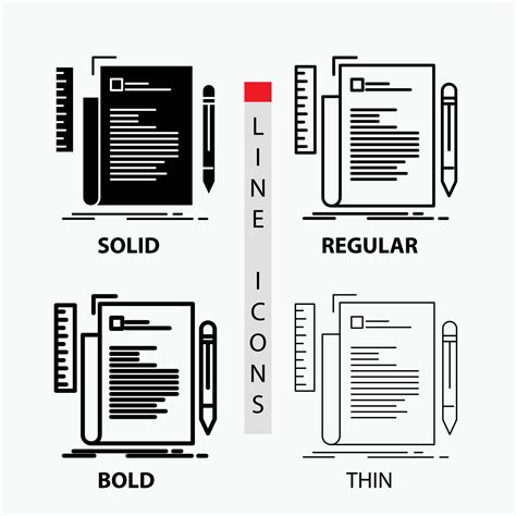 Code Coding File Programming Script Icon In Thin Regular Bold Line And Glyph Style Vector