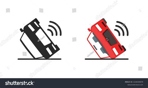 Car Vehicle Accident Alert System Detection Stock Vector Royalty Free Shutterstock