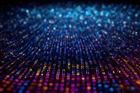 Colorful Technology Binary Matrix Code Abstract Wallpaper Patern Background Premium Ai