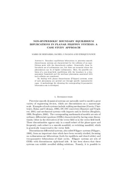 Pdf Nonhyperbolic Boundary Equilibrium Bifurcations In Planar
