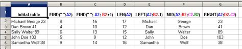 MS Excel LEFT MID RIGHT Functions How To Slice Up Cell Contents
