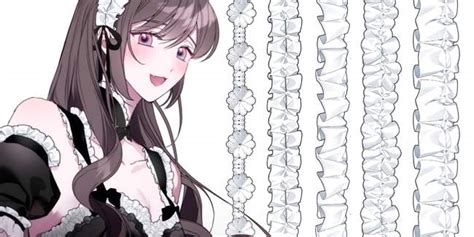 [sut] 로맨스 판타지 자잘 프릴 브러쉬2 5종 밑색 채색 그림꾸미기전문가