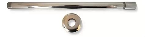 Brazo Regadera Fierro Largo 37 Cm X 13mm Chapeton Acero Inoxidable