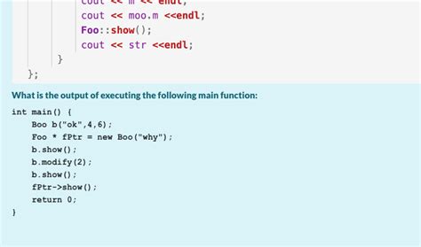 Solved Given The Following Class Declarations Class Moo