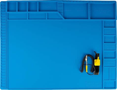 Kaisi Large Soldering Mat Heat Resistant Silicone Work Mat Magnetic Solder Mat Electronic Solder
