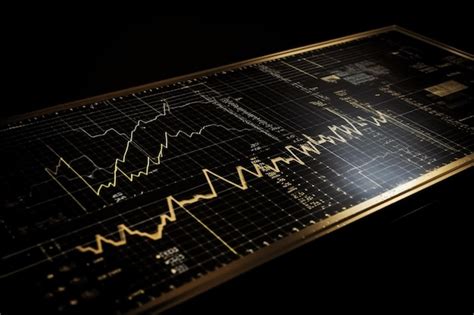 Premium Photo Metallic Financial Chart On Black Background