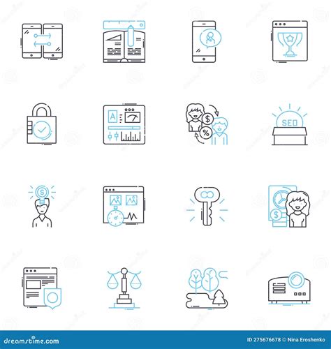 Service Quality Linear Icons Set Excellence Responsiveness Consistency Reliability Empathy