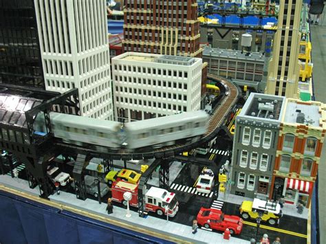 Lego City With Elevated Train Lego City Lego City Train Lego Architecture