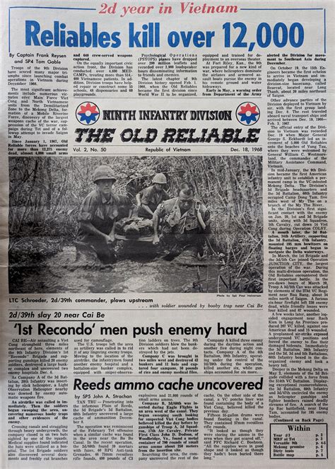 Vietnam Newspaper Archive The Old Reliable 9th Infantry 1968 1970