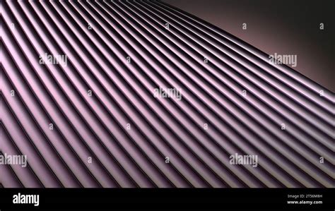 Modern Bezier Curve Delicacy Of Twisted And Bent Corrugated Metal Sheets Pink Elegant Modern 3d