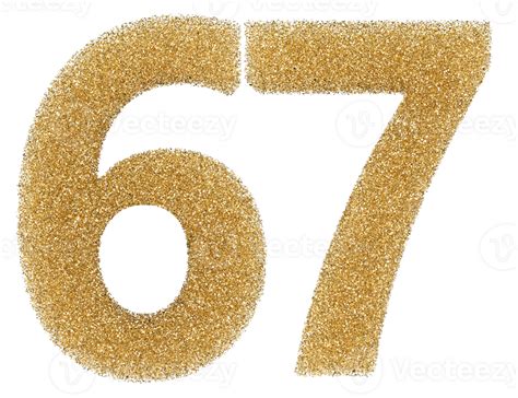 Number Golden Glitter Png