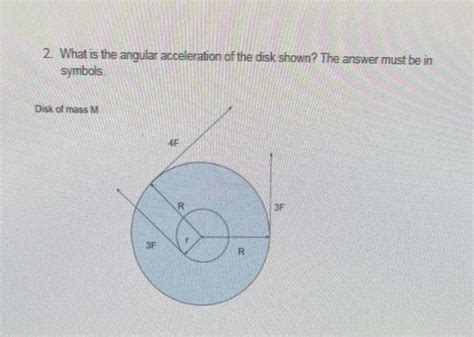 solved 2 what is the angular acceleration of the disk