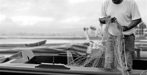 Premium Photo | Fishing palangre, fish capture networks, fisherman ...