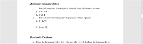 Solved Question Interval Notation I For Each Chegg