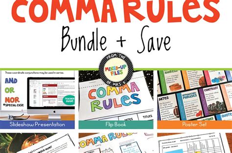 Comma Rules Infographic Project Mixed Up Files