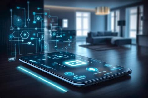 Premium Ai Image Modern Smart Home Management System Using Augmented