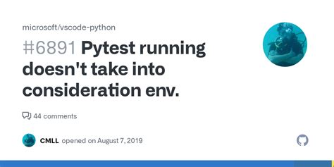 Pytest Running Doesn T Take Into Consideration Env Issue Microsoft Vscode Python GitHub