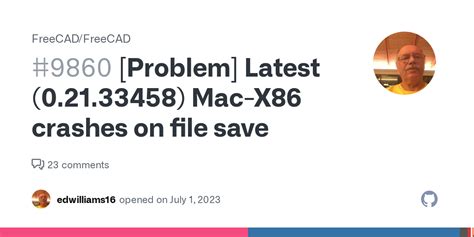 Problem Latest 02133458 Mac X86 Crashes On File Save · Issue