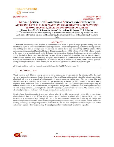 Pdf Accessing Data In Cloud Platform Using Identity And Providing Strong Security Auditing