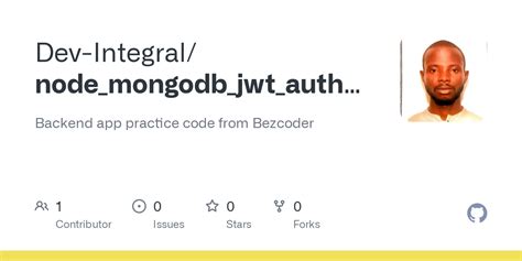 github dev integral node mongodb jwt auth app backend app practice