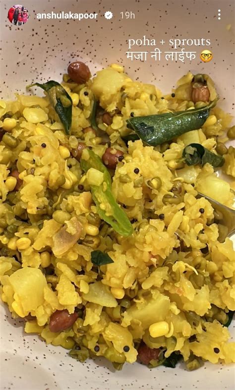 Anshula Kapoor Eats Poha With Sprouts Why Should You Too Food Wine News The Indian Express