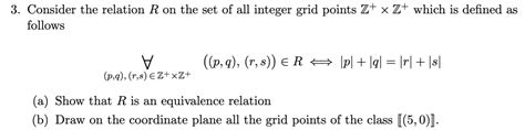 Solved Consider The Relation R On The Set Of All Integer Chegg