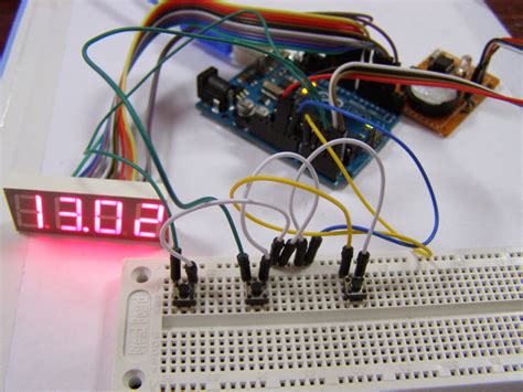 Manual Adjust For Rtc Clock With Arduino And 7 Segment Led Display Arduino Arduino Projects
