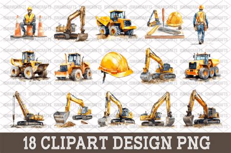 Construction Clipart Bundle Png Graphic By Ismamcrafts · Creative Fabrica