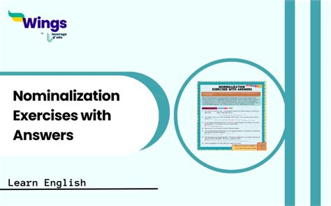 Nominalization Exercises With Answers Download Free Pdf Leverage Edu