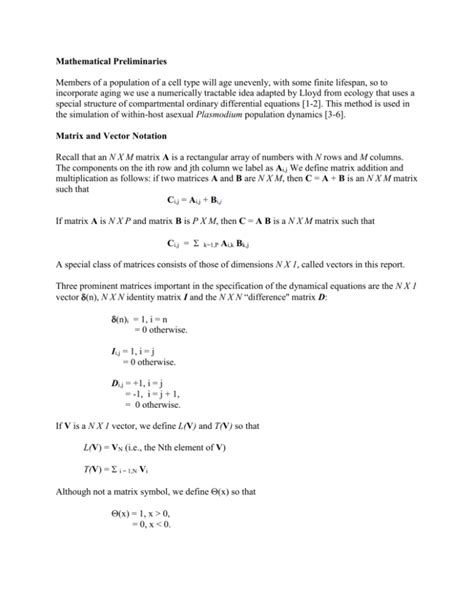 Mathematical Preliminaries