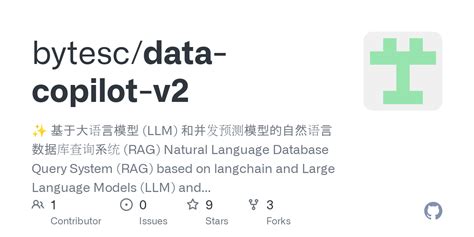 Github Bytescdata Copilot V2 基于大语言模型 Llm 和并发预测模型的自然语言数据库查询系统 Rag