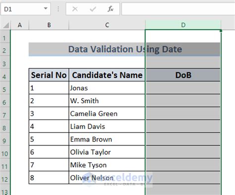 How To Use Data Validation In Excel With Color 4 Ways ExcelDemy