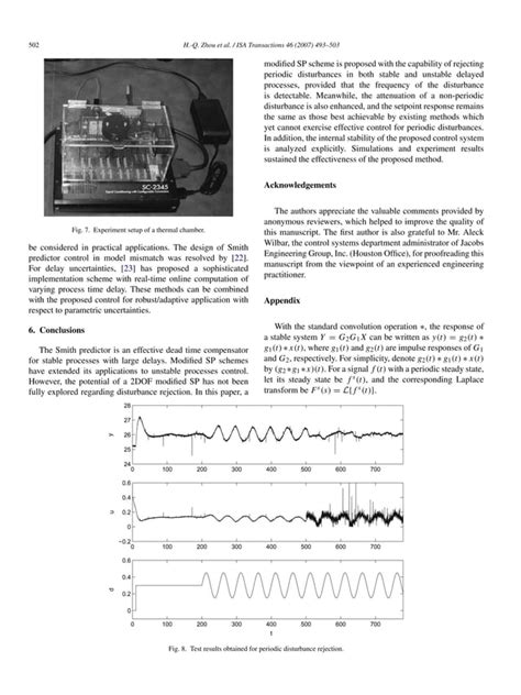 Modified Smith Predictor Design For Periodic Disturbance Rejection Pdf