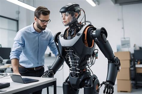 Premium Photo In Robotics Development Laboratory Engineers And Scientists