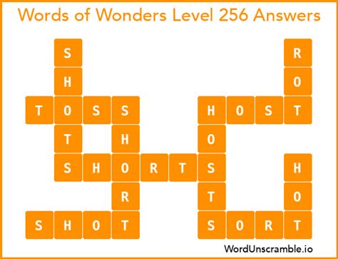 words of wonders level 256 answers