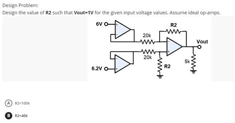 solved design problem design the value of r2 such that