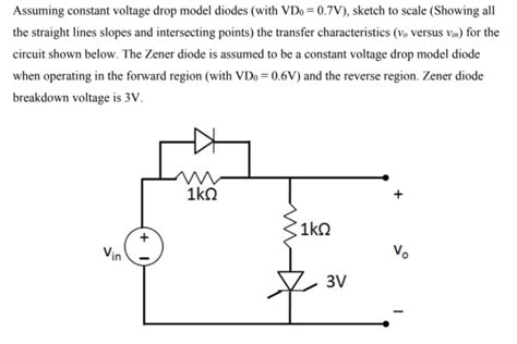 Solved Assuming Constant Voltage Drop Model Diodes With VDo Chegg