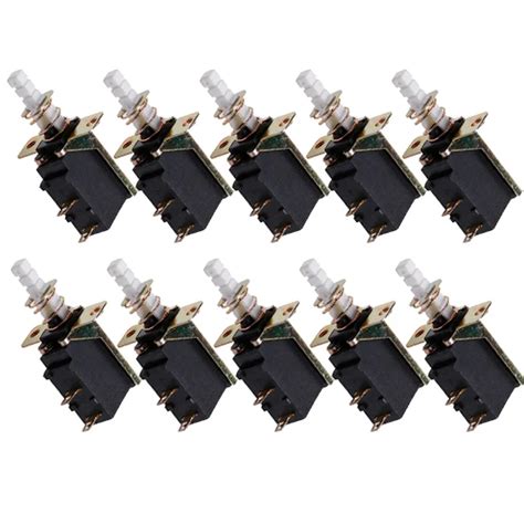 10 Pcsset Ac 250v 2a8a Latching Spst Push Button Power 2pin Switch Sw 3 Switches L15 In