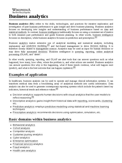 business analytics pdf analytics information technology management