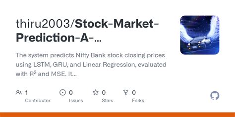 GitHub Thiru Stock Market Prediction A Comparitive Analysis Between Deep Learning Machine