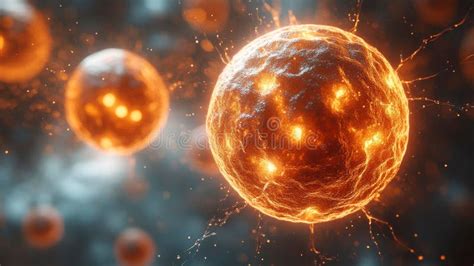 A Glowing Orange Particles Close Up Stock Illustration Illustration Of Light Generative
