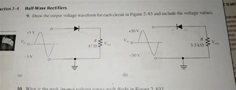 9 Draw the output voltage waveform for each circuit in Figure 293 and include the voltage values ...