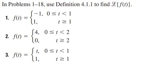 Solved In Problems 1−18 Use Definition 41 1 To Find